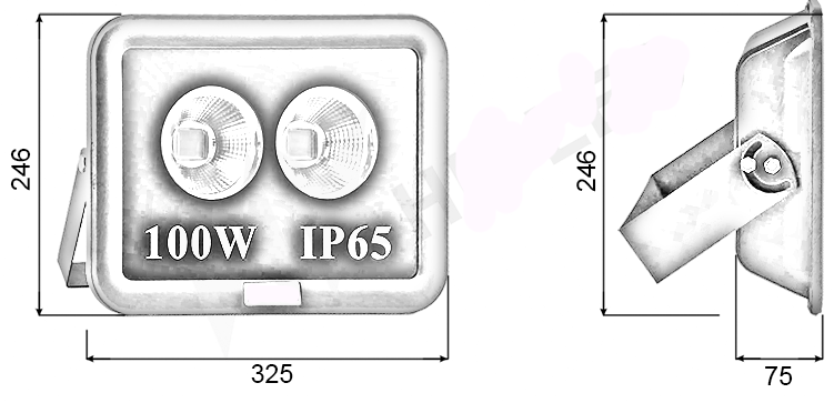 ĐÈN PHA LED TRÒN 100W – CÔNG TY TNHH K&H VINA